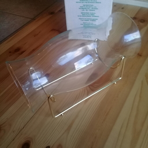 PartyLite | Accents | Retired Partylite Hurricane Candle Shade Brass ...